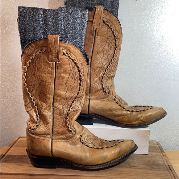Dan Post | Shoes | Dan Post Leather Cowboy Western Mens Boots Stitch ...